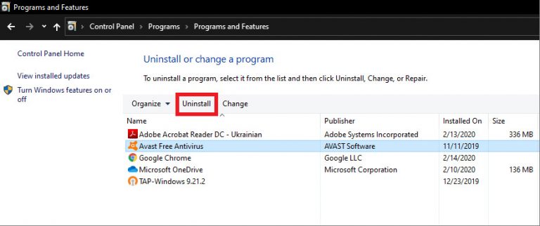 3 simple methods to uninstall Avast antivirus completely