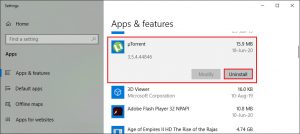 How to uninstall uTorrent client from Windows properly