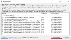 All the possible ways to uninstall Webex conference app from PC